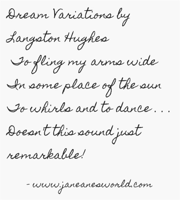 Black History Month - Langston Hughes - Dream Variations